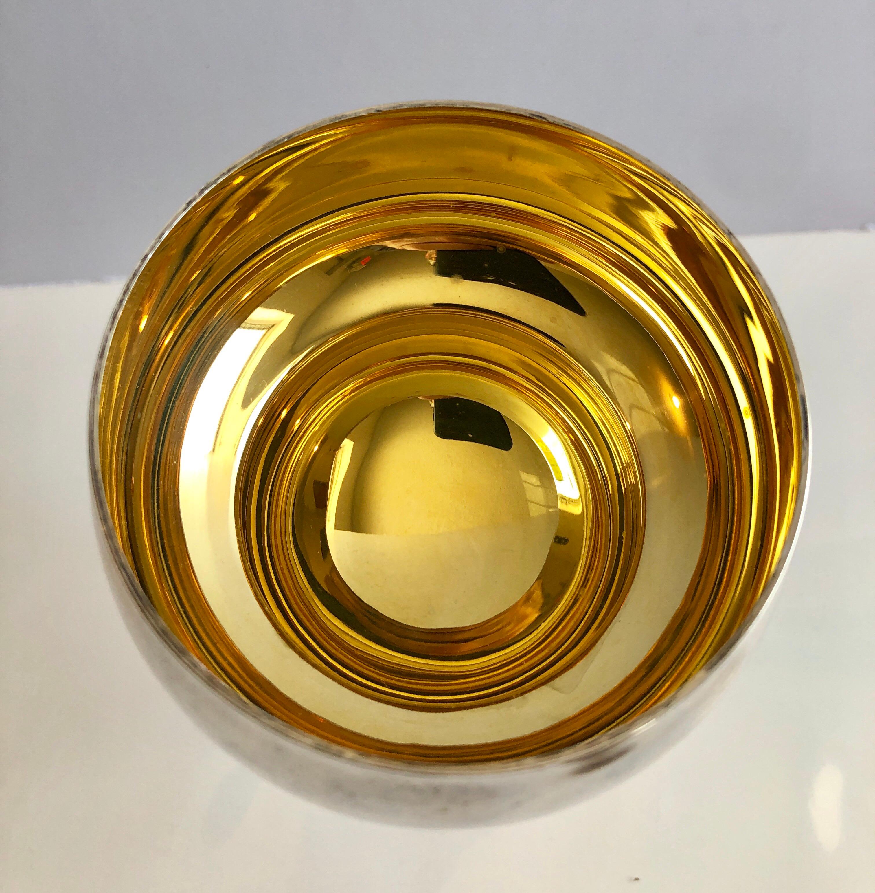 Richard Fishman - Sterling Silver Gilt Kiddush Cup Lidded Sculpture ...