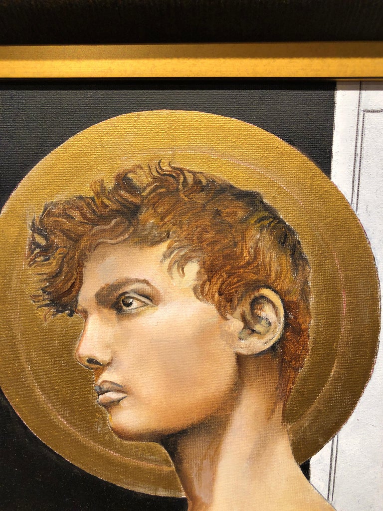 Richard Gibbons - Beyond - Young Robed Male with Halo, Carrying a ...