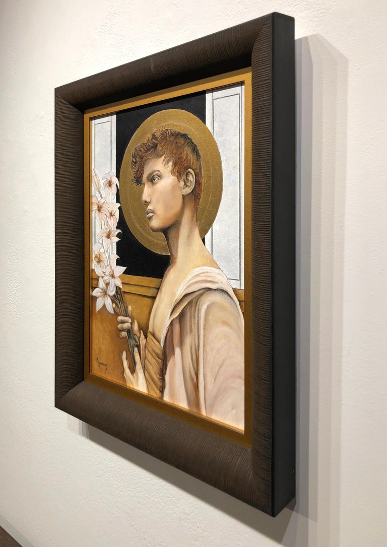 Richard Gibbons - Beyond - Young Robed Male with Halo, Carrying a ...