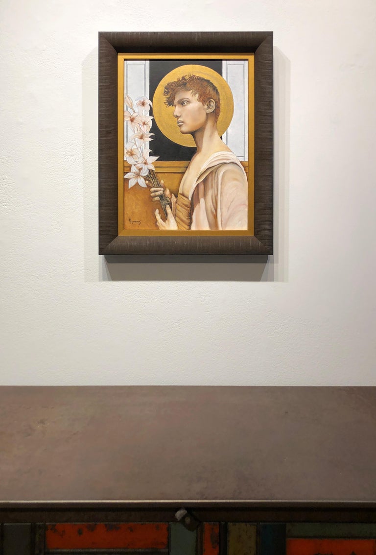 Richard Gibbons - Beyond - Young Robed Male with Halo, Carrying a ...