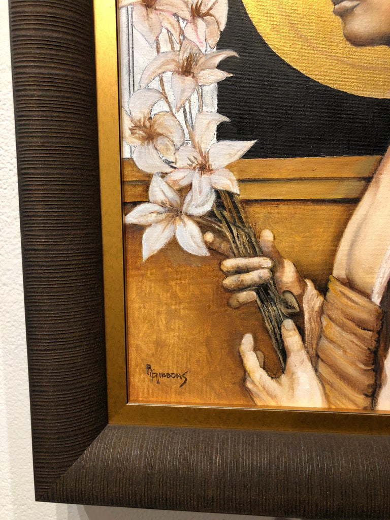 Richard Gibbons - Beyond - Young Robed Male with Halo, Carrying a ...