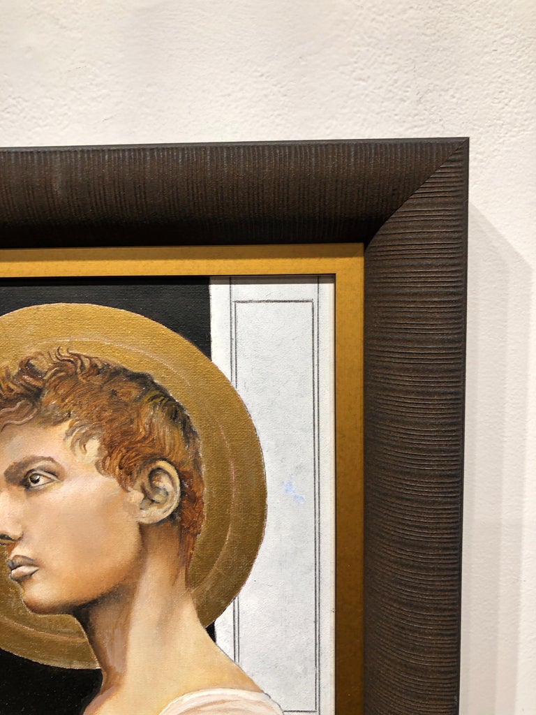 Richard Gibbons - Beyond - Young Robed Male with Halo, Carrying a ...