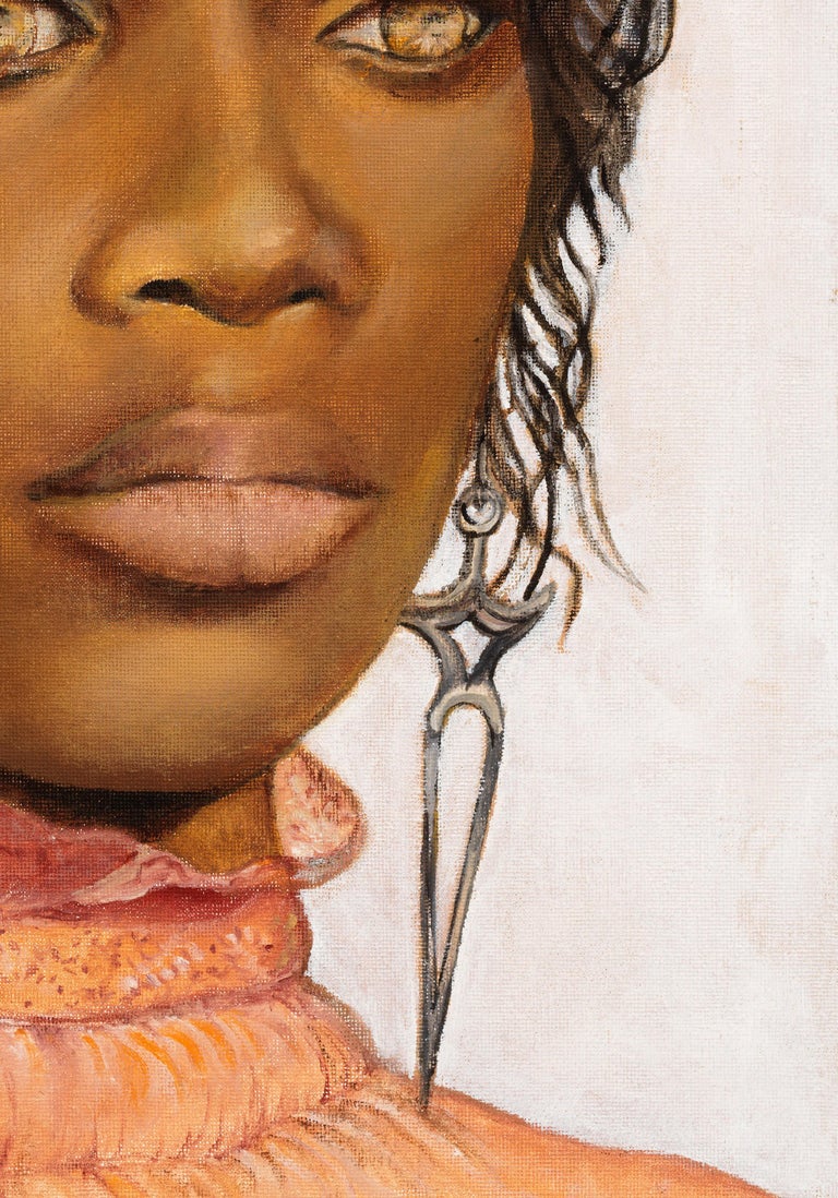 Richard Gibbons - Golden Eyes - Portrait of a Woman with a Piercing ...