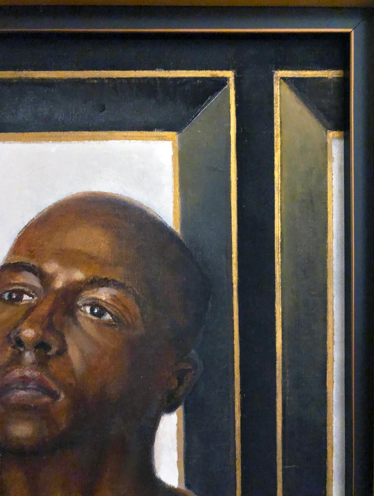 Richard Gibbons - Pondering the Future -Seated Muscular Male Figure ...