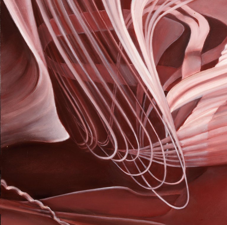 Richard Gibbons - Red Tempest - Original Abstract Oil Painting ...