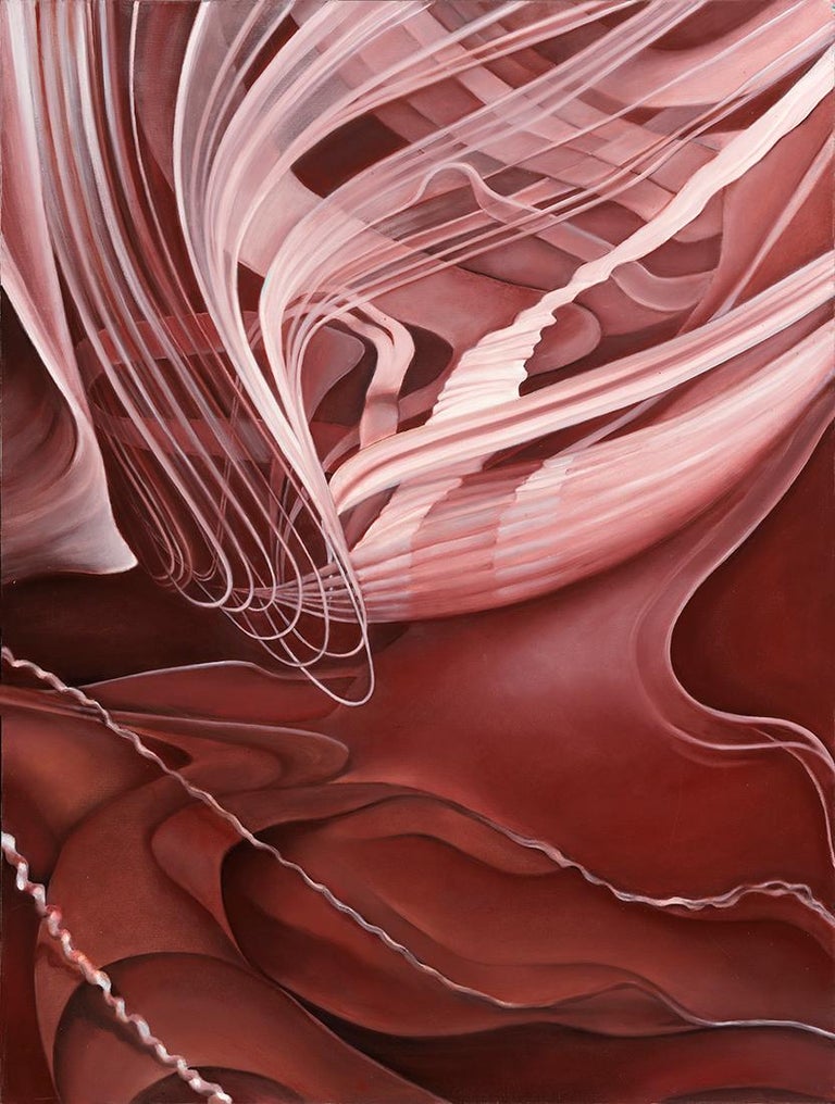 Richard Gibbons - Red Tempest - Original Abstract Oil Painting ...