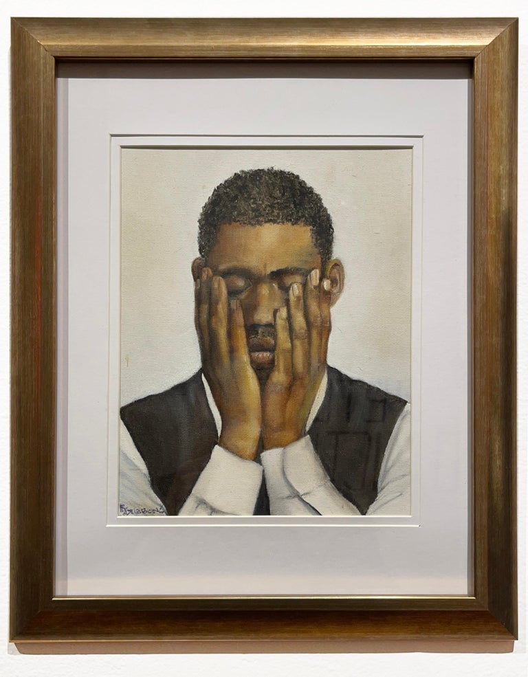 Richard Gibbons - This Too Shall Pass - Portrait of a Man Covering Face ...