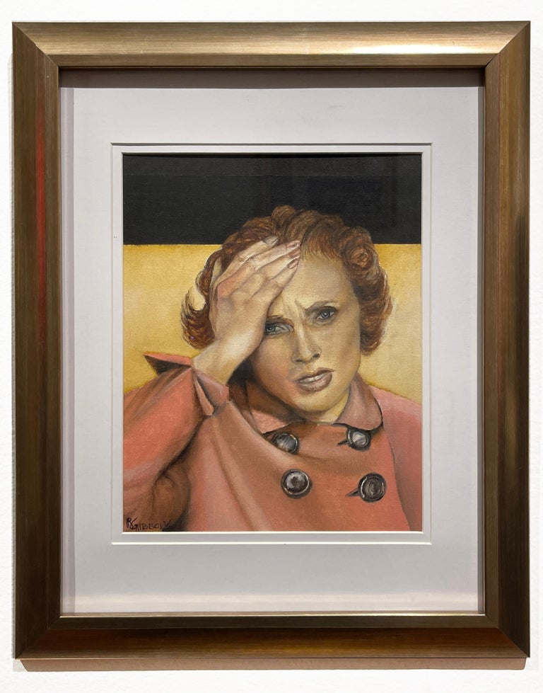 Richard Gibbons - WAIT! - Portrait of a Woman, Hand on Head in Shock ...
