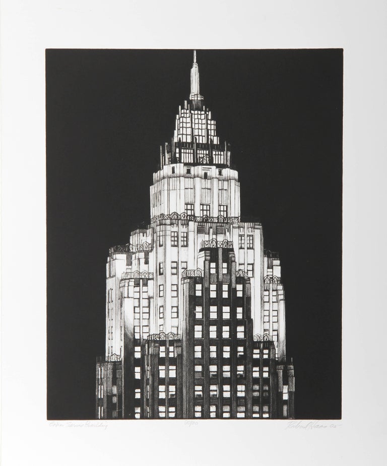 Richard Haas - "Cities Services Building" B&W Etching by Richard Haas ...