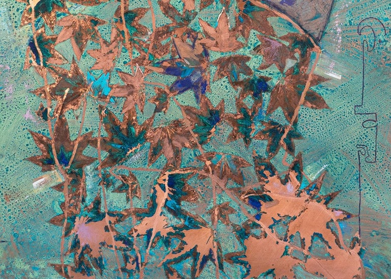 Richard Hawk - “Gatherer” Oil painting on Copper - Exotic Female Figure ...