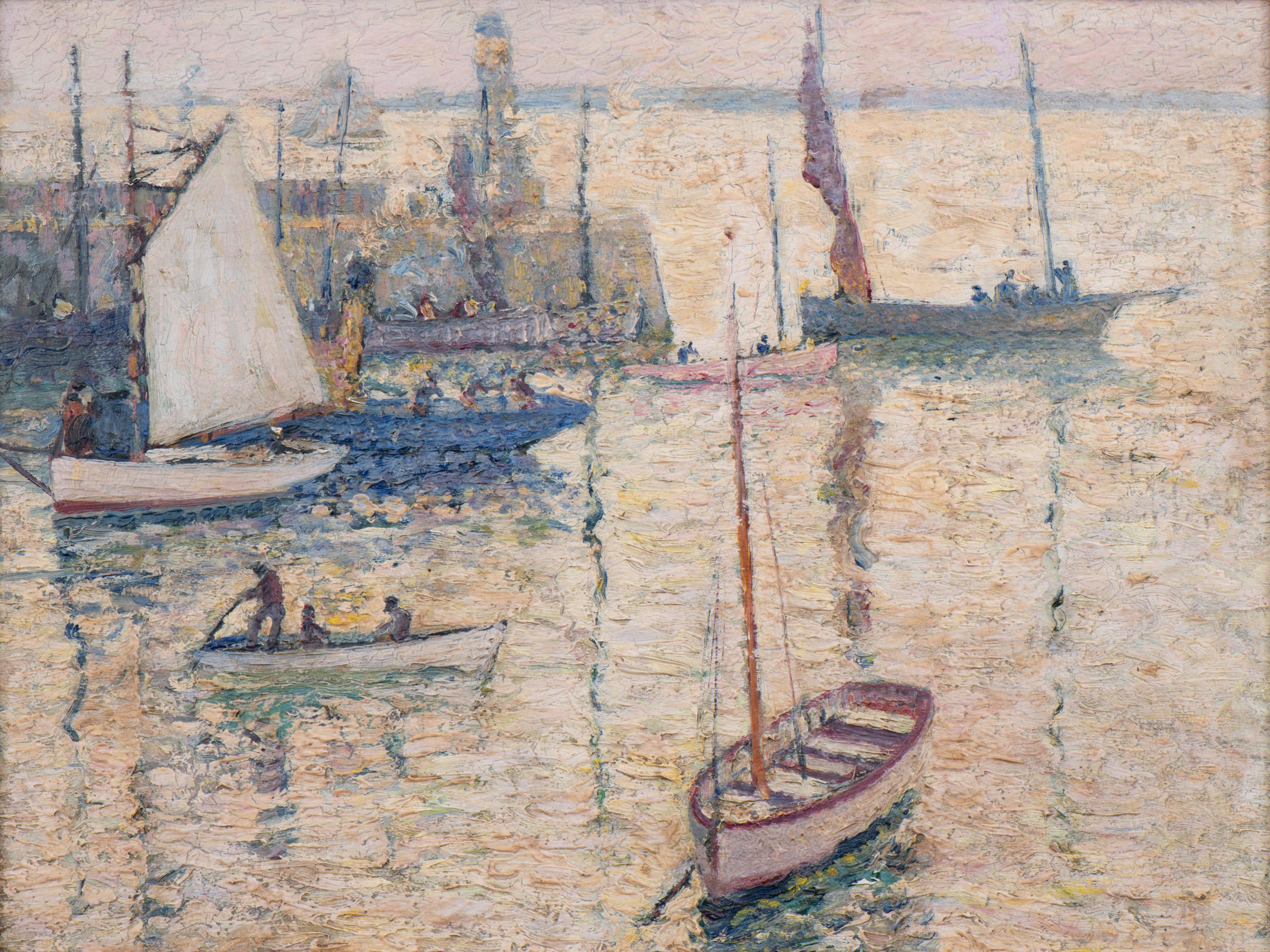 Richard Hayley Lever - Pont Saint-Michel, Paris, Oil on Canvas, Richard ...