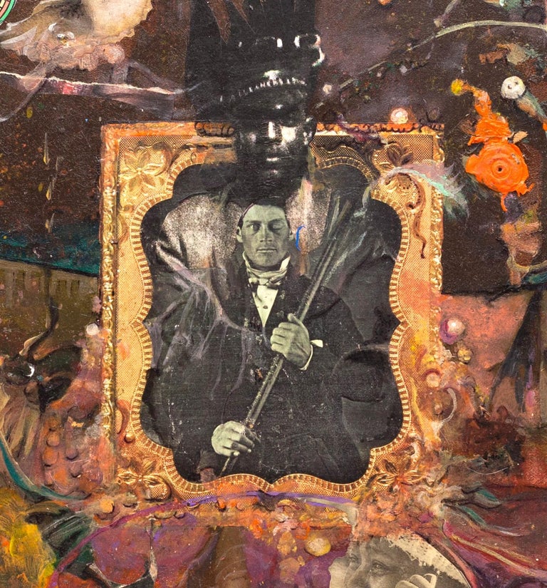 Richard J. Watson - Night Watchers: African American collage painting w ...