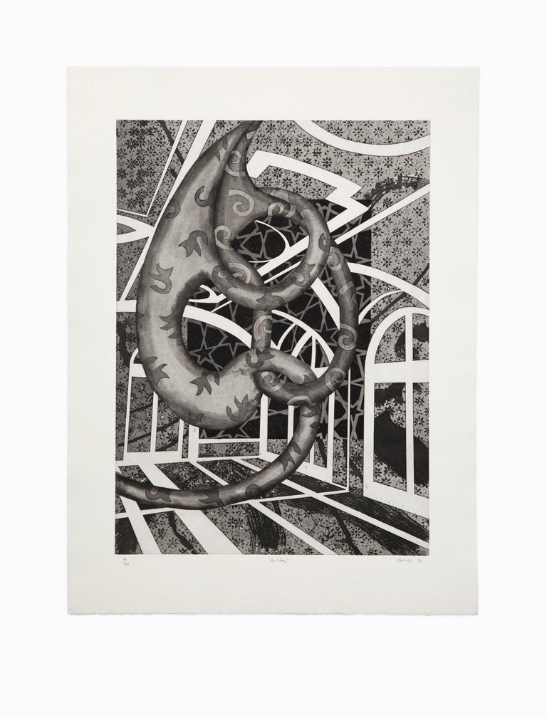 Richard Jacobs - "Holiday", Abstract Drypoint Etching and Aquatint ...