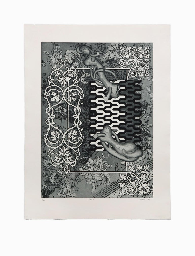 Richard Jacobs - "Travelers", Abstract Drypoint Etching and Aquatint ...