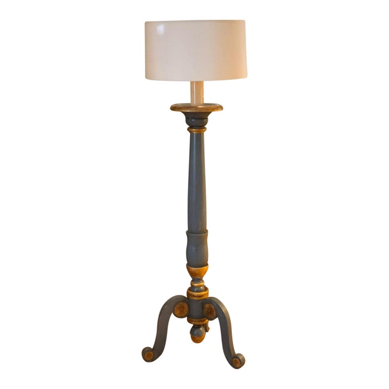 Richard Lindley Lighting on Melrose Place Blue and Gold Floor Lamp For ...