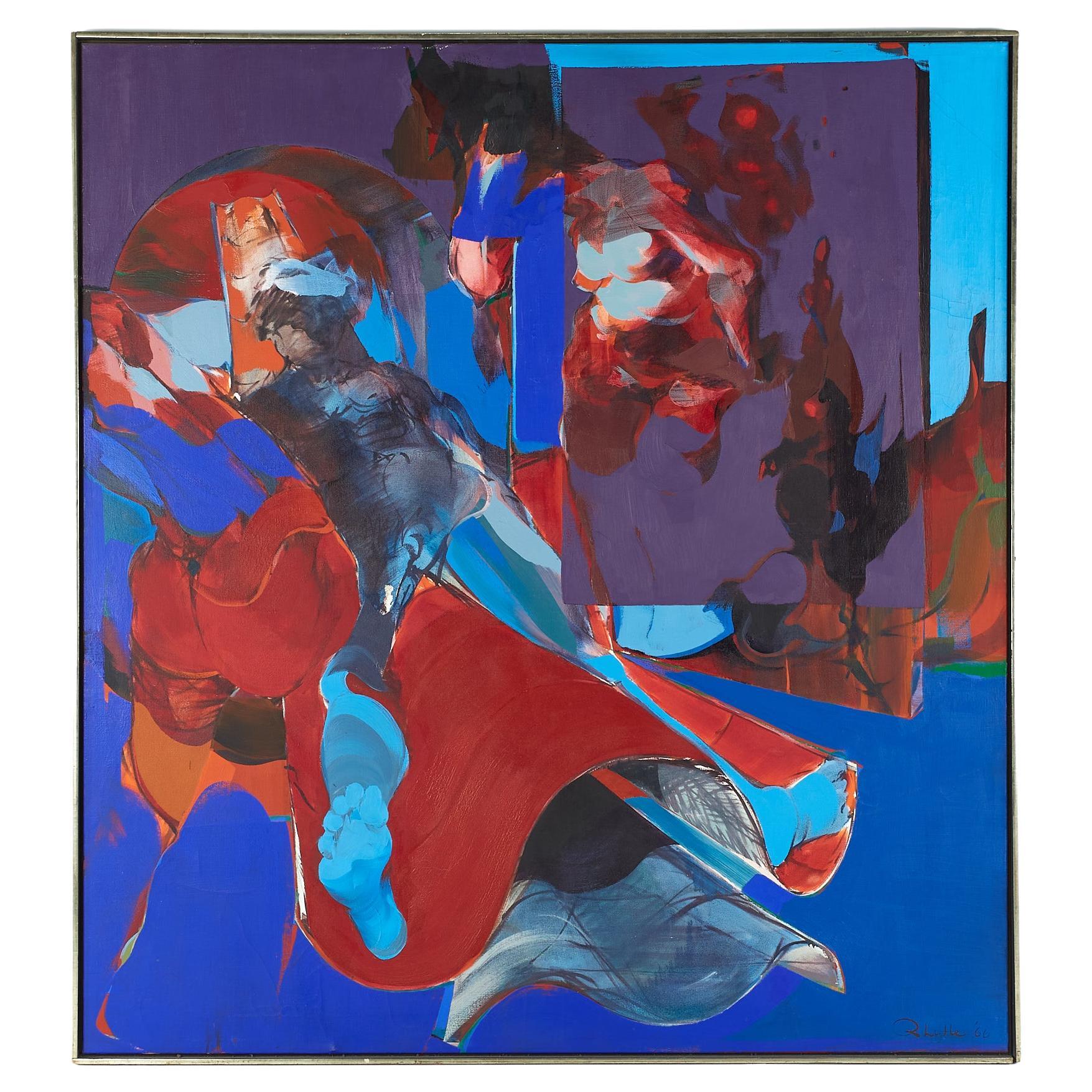 Richard David Op Art, Oil on Canvas, Signed at 1stDibs