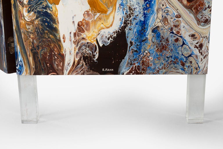 Richard Mann Organic Hand Painted Screen For Sale at 1stDibs