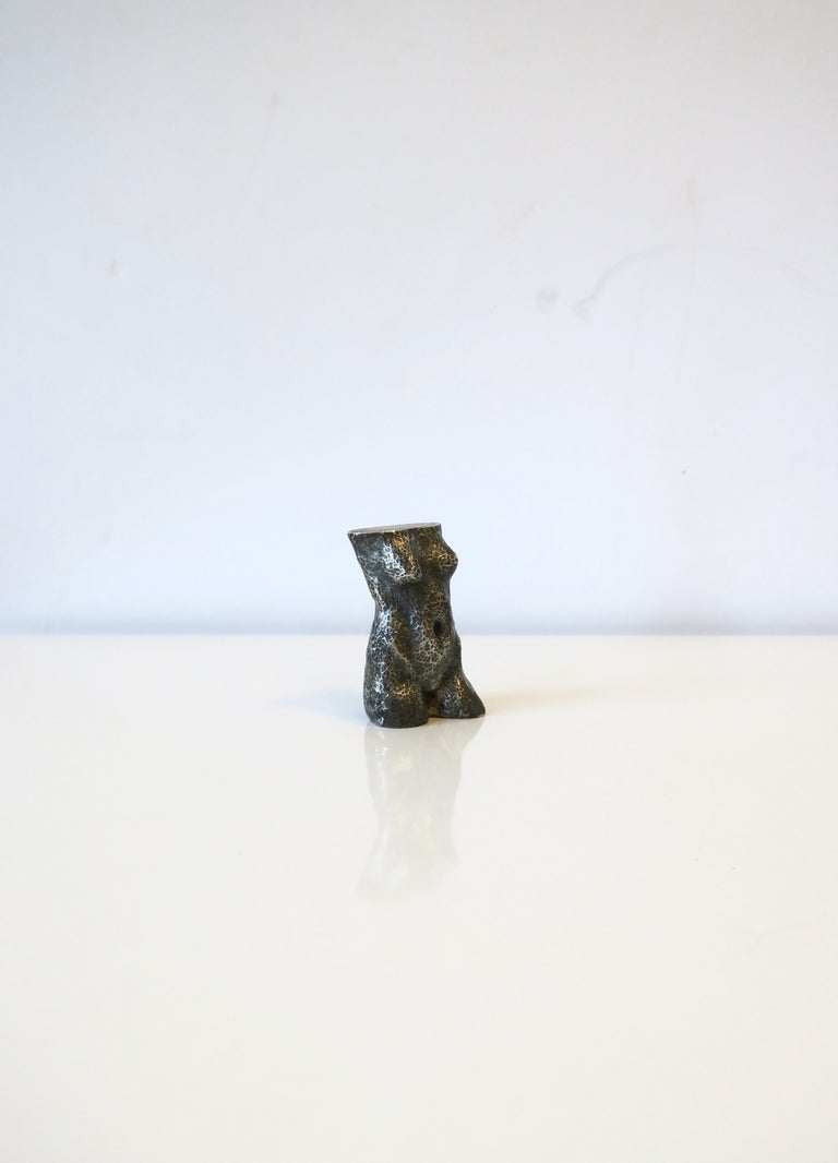 Richard McDermott Miller Sterling Silver Female Torso Sculpture, 1988 ...
