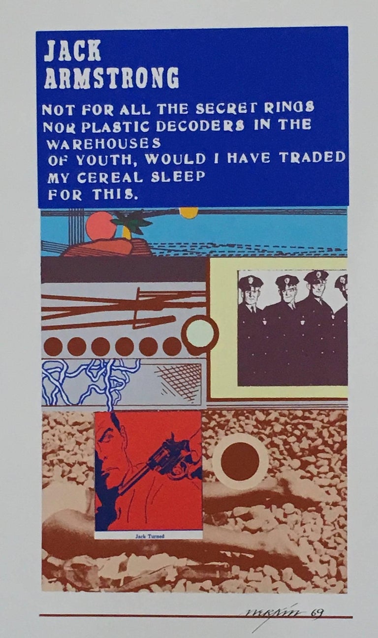 Richard Merkin - Epitaph/Tombstone jack Armstrong Pop Art 1969 Color ...