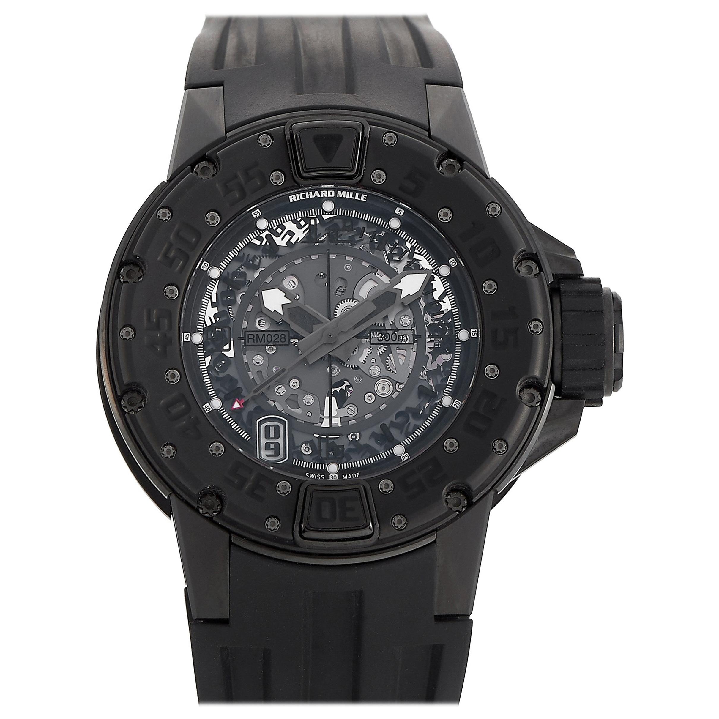 Richard Mille All Black 47mm Diver’s Watch RM 028 at 1stDibs | milleall