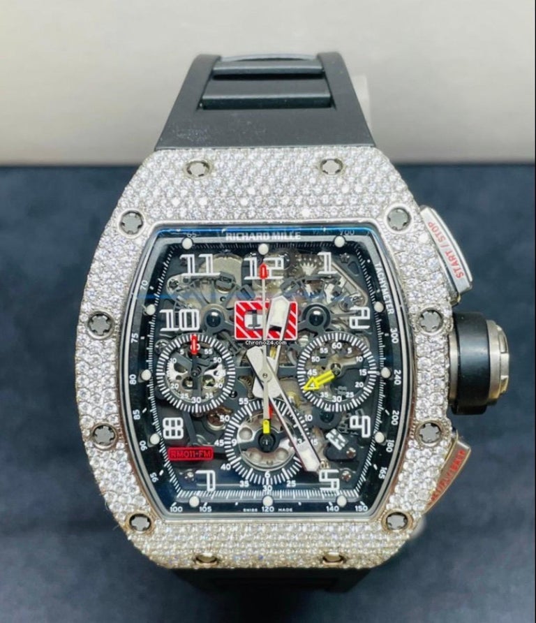 Richard Mille Felipe massa RM 011 Custom Diamond with bezel titanium at ...
