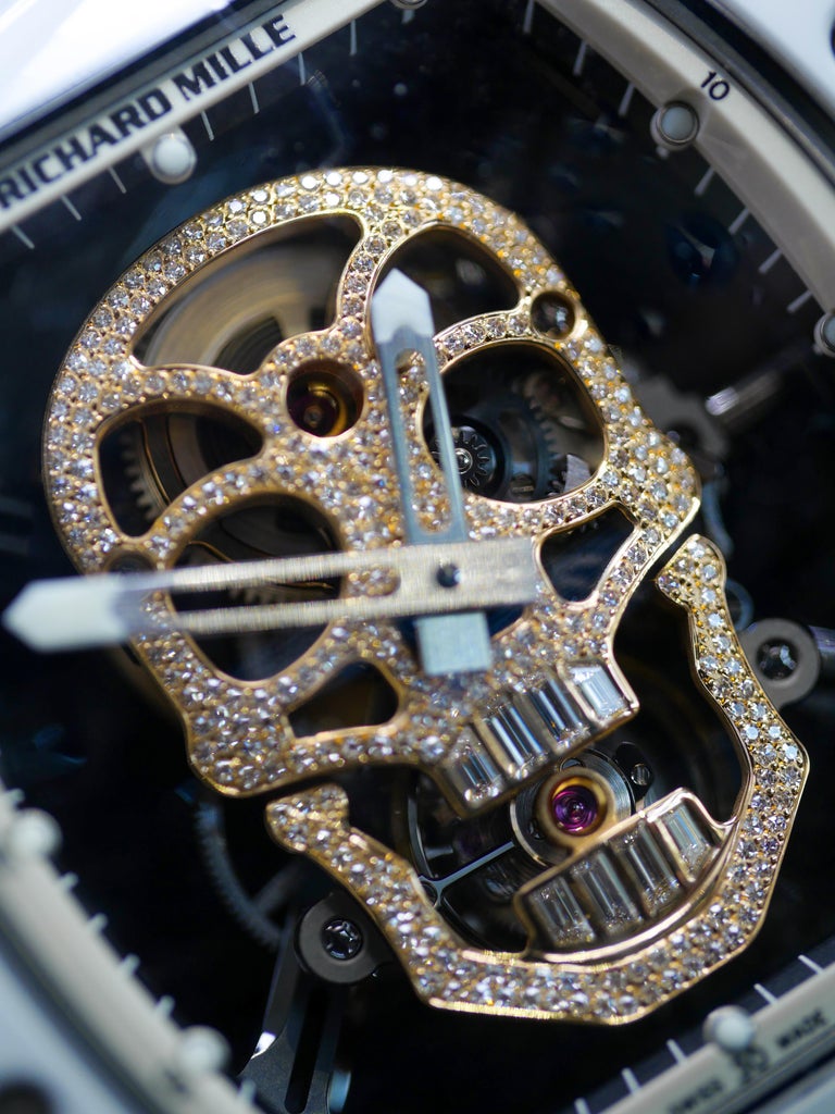 Richard Mille RM 052 Tourbillon Skull Manual Wind Wristwatch For Sale ...