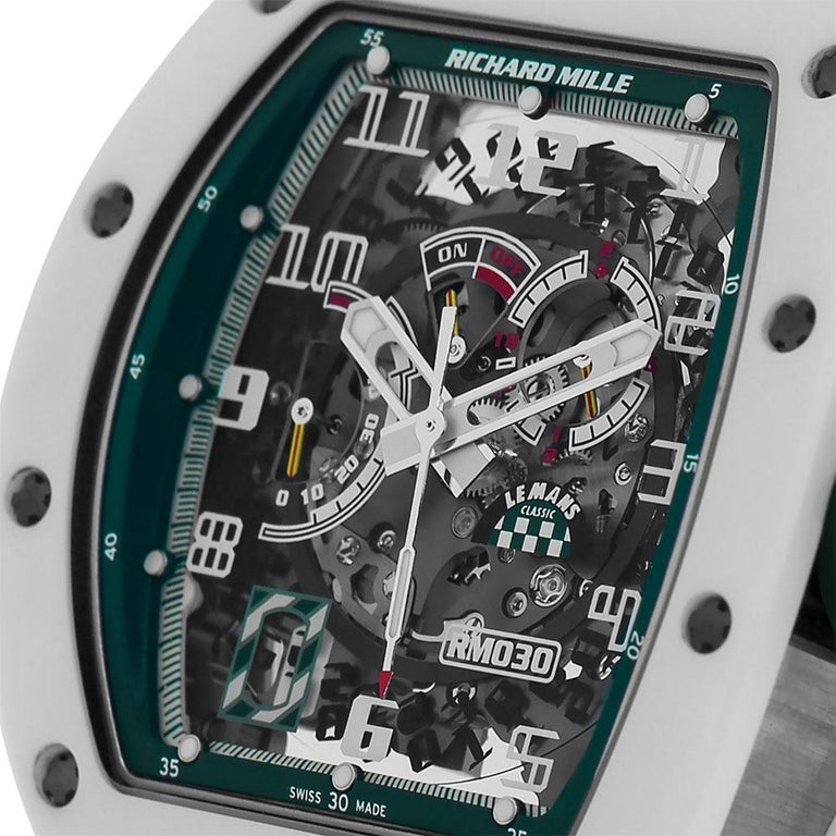 Richard Mille RM030 Le Mans White ATZ Ceramic Watch RM030 at 1stDibs ...
