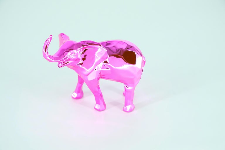 Richard Orlinski - Elephant Spirit (Pink) - Sculpture For Sale at 1stDibs