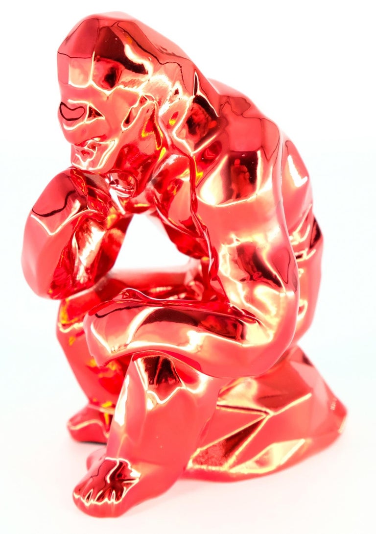 Richard Orlinski - Orlinski's thinker Spirit (Red edition) - Sculpture ...
