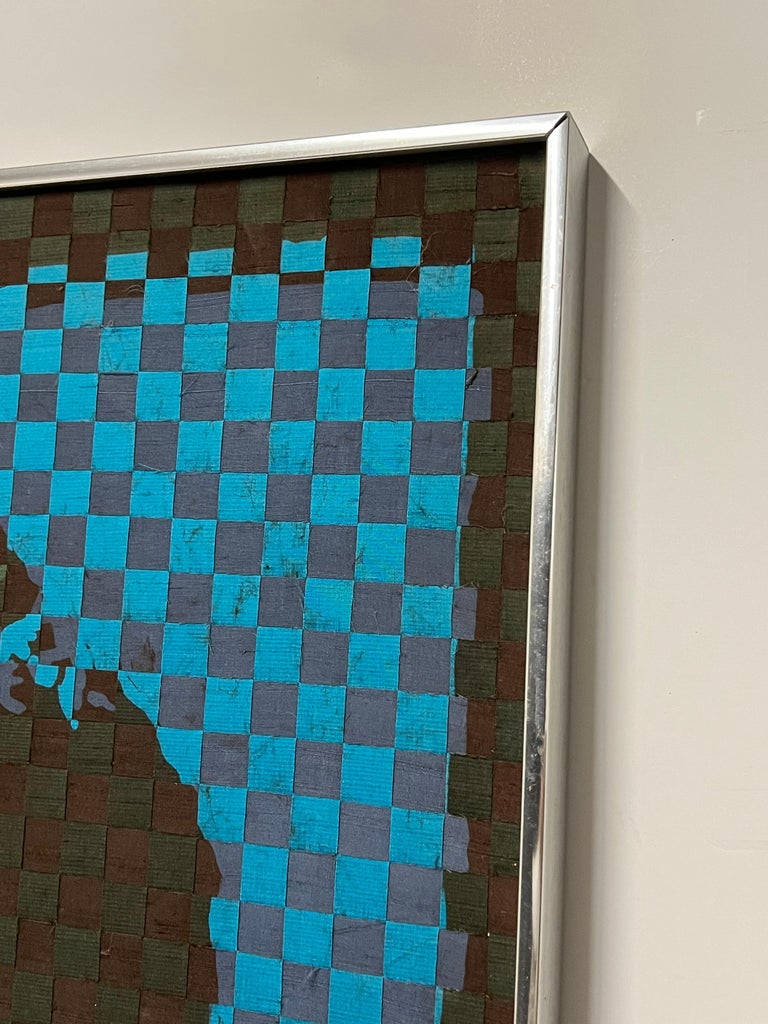 Richard Proctor - Blue Self Portrait Fabric Weaving #2 by Richard ...