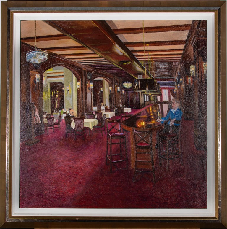 Richard Pryke - Richard Pryke (b.1933) - 1999 Oil, The Lonely Drinker ...