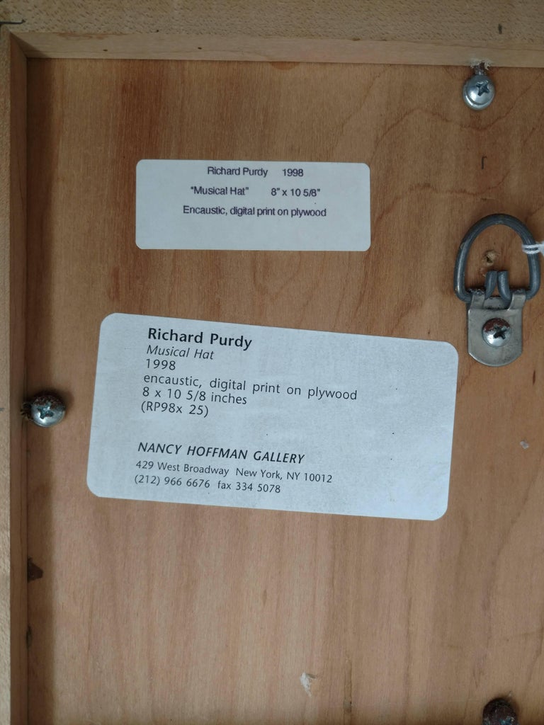 Richard Purdy - Musical Hat, Encaustic and Digital Print on Plywood For ...