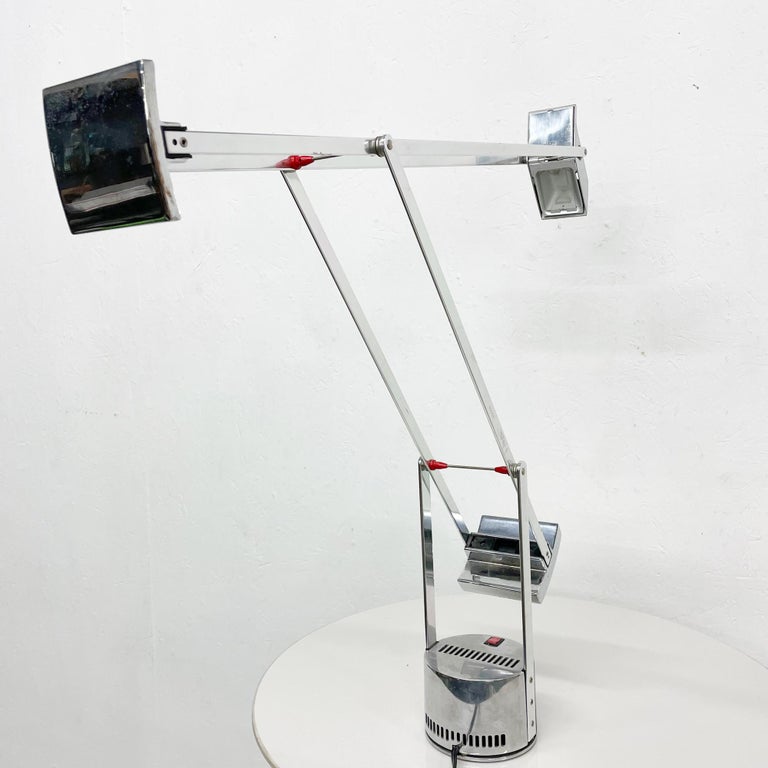 Richard Sapper for Artemide Award Winning Chrome TIZIO Table Lamp 1980s ...