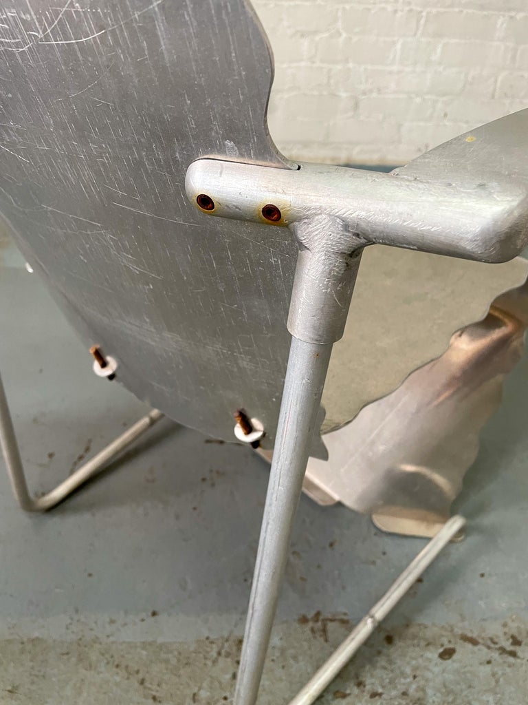 Richard Schultz Prototype Aluminum Stacking Chair #2 For Sale at 1stDibs