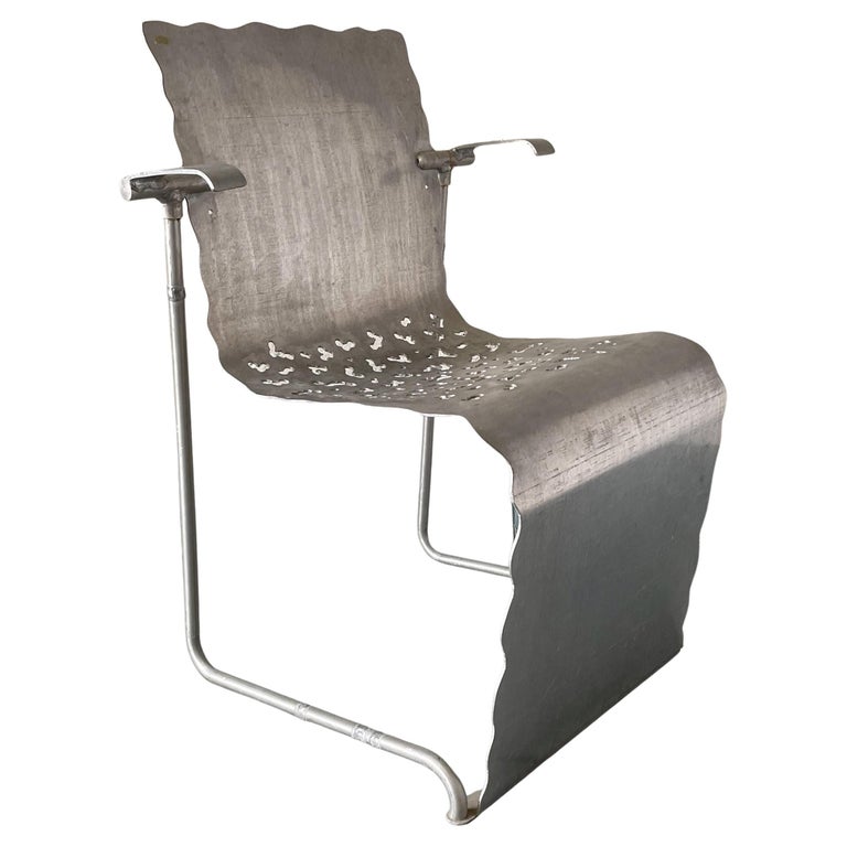 Richard Schultz Prototype Aluminum Stacking Chair #1 For Sale at 1stDibs