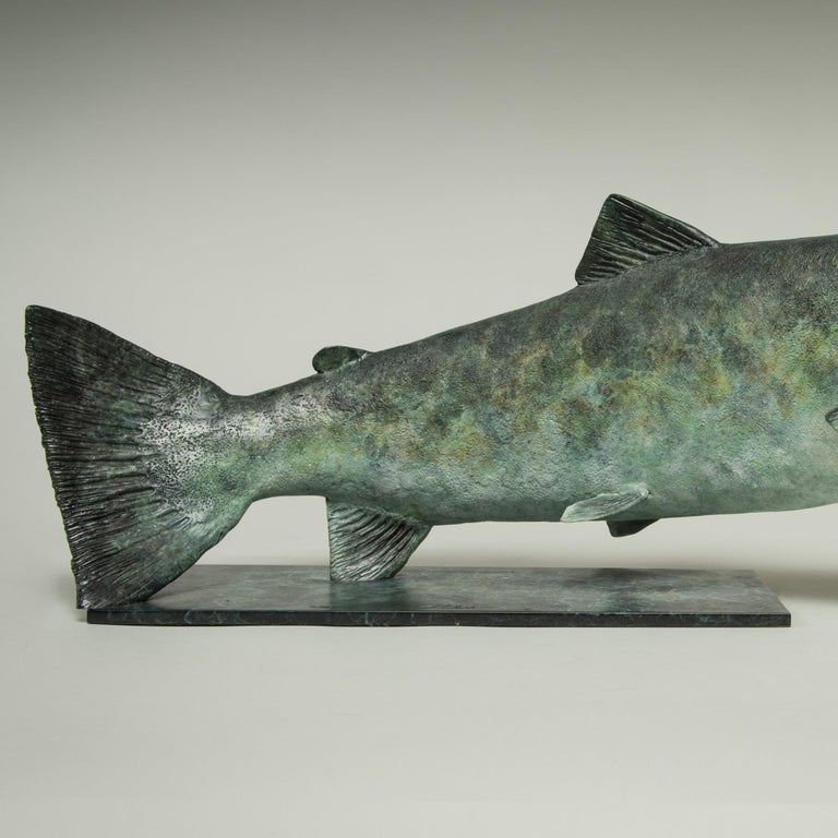 Richard Smith b.1955 - 'Salmon' Contemporary Bronze Sculpture, Fish ...