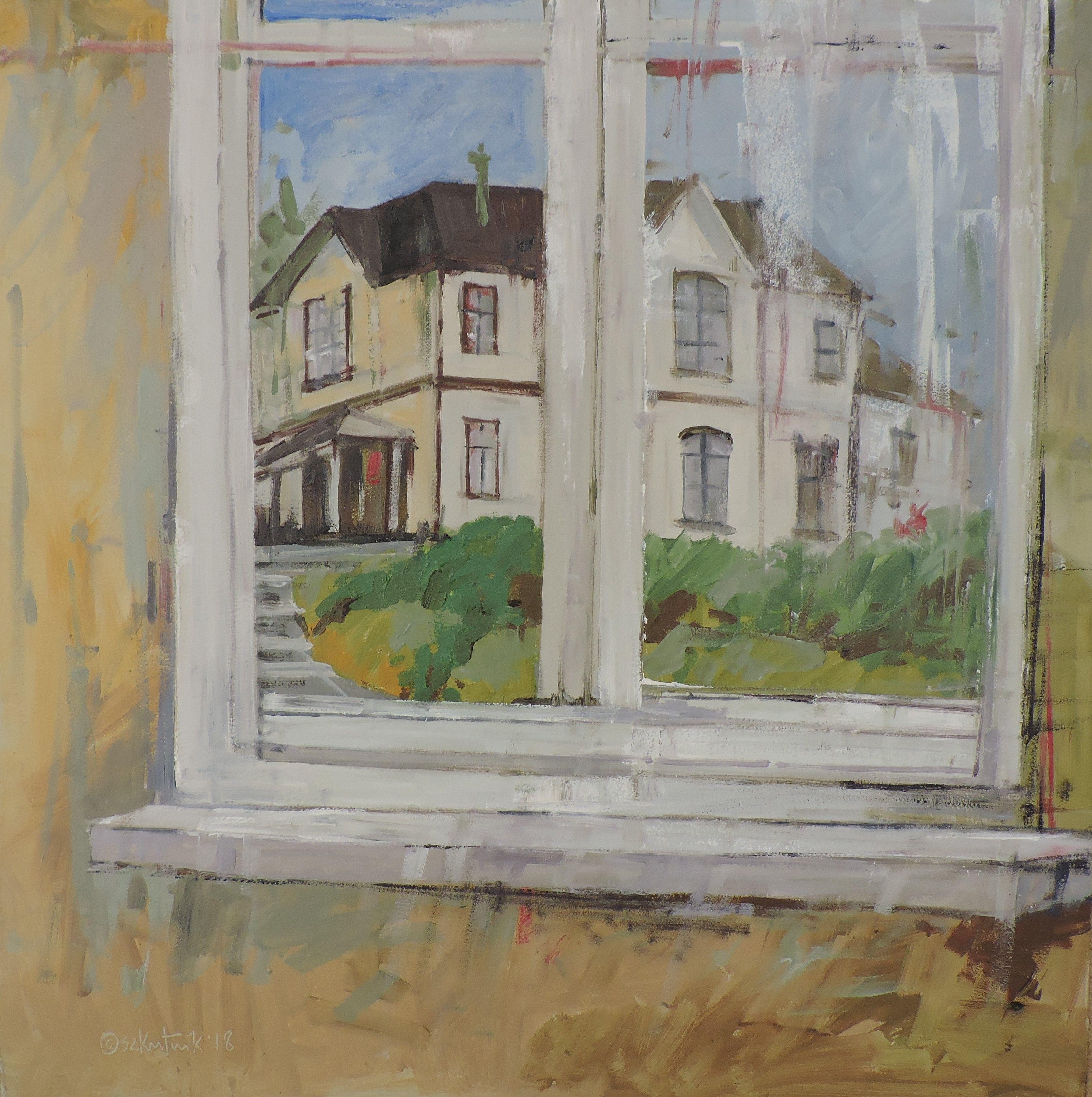 Richard Szkutnik - Window View, Painting, Oil on Other For Sale at 1stDibs