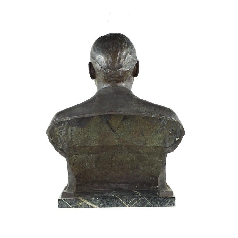 Richard Walter Bock Bronze Bust of Theodor Menges Sculpture on Marble ...