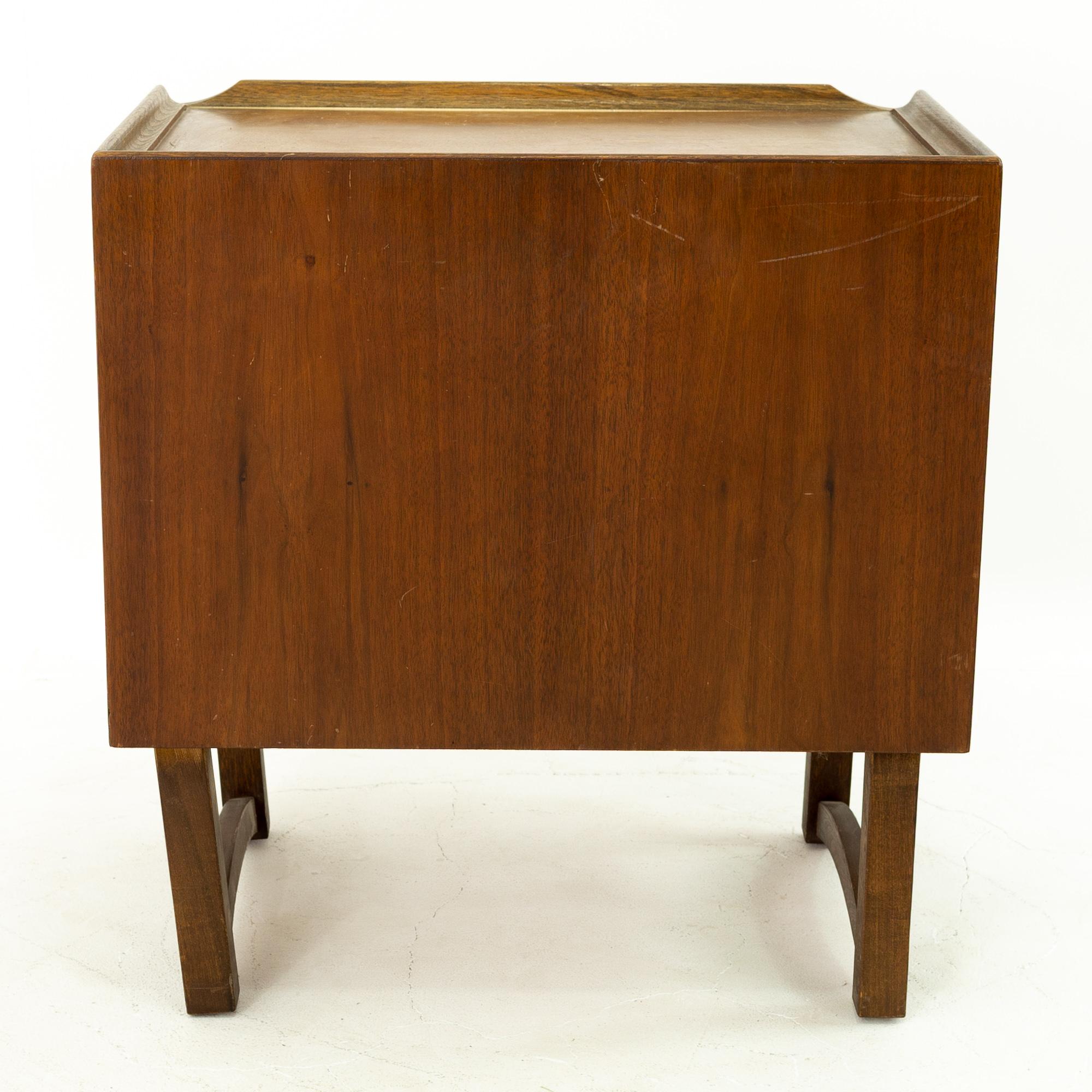 Richardson Brothers Co Mid Century Walnut Drop Front Record Cabinet For ...