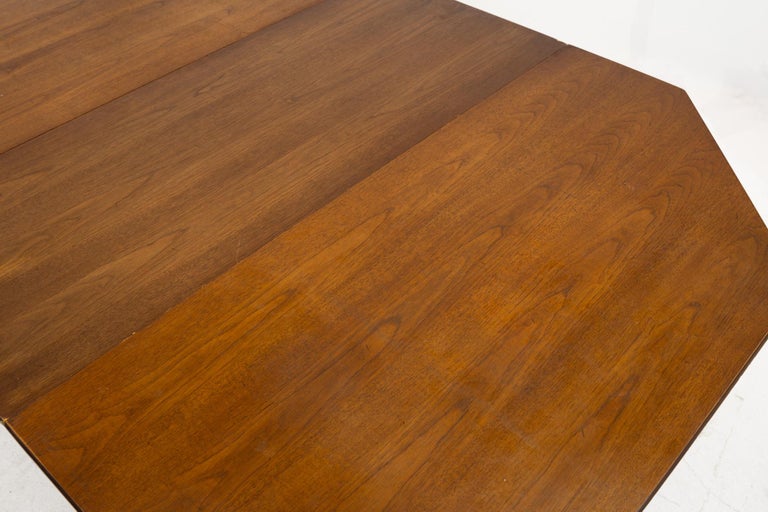 Richardson Midcentury Walnut Octagonal Dining Table at 1stDibs