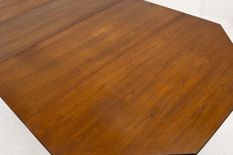 Richardson Midcentury Walnut Octagonal Dining Table at 1stDibs