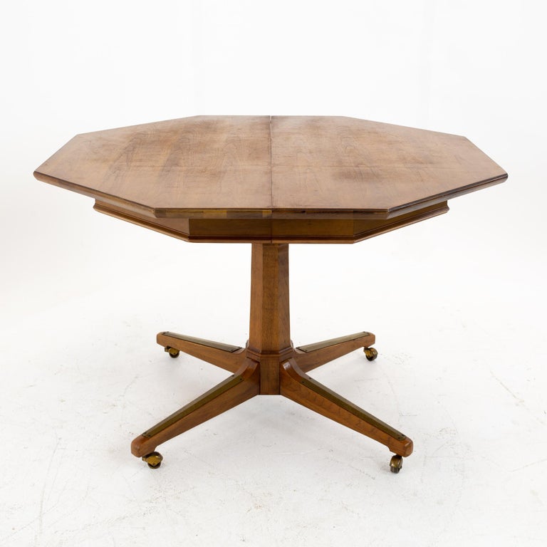 Richardson Midcentury Walnut Octagonal Dining Table at 1stDibs