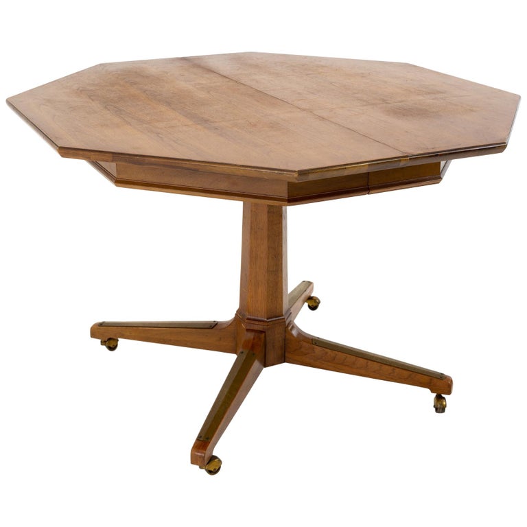 Richardson Midcentury Walnut Octagonal Dining Table at 1stDibs