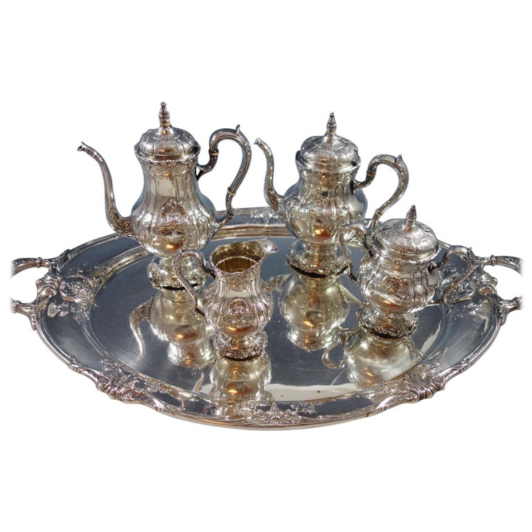 Richelieu by International Tea Set Four-Piece with Tray Fabulous #1631 ...