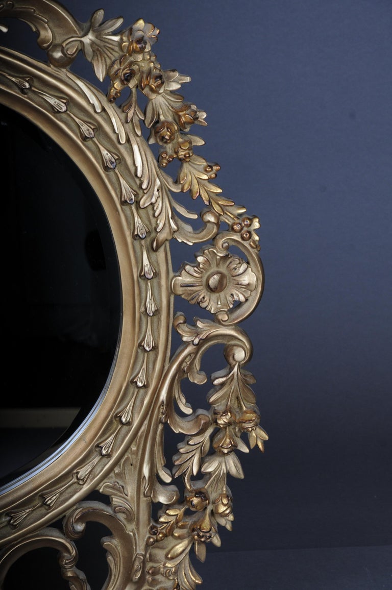 Richly Carved Royal Wall Mirror in Louis XV, Beech Wood For Sale at 1stDibs
