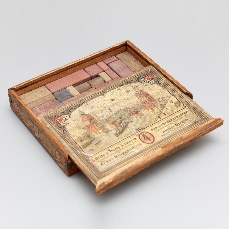Richters German Anchor Stone Blocks Building Toy, Serie 4 Germany, 1900 ...