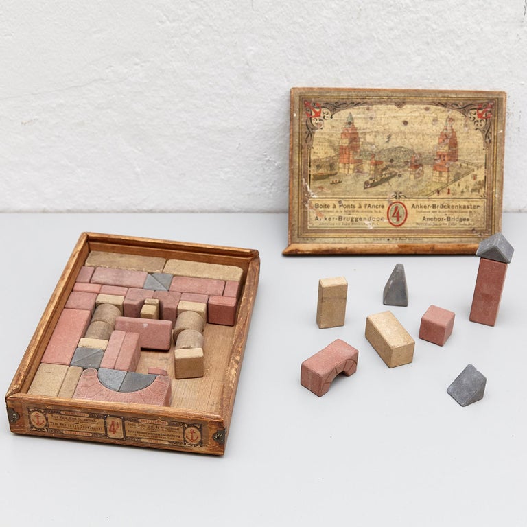 Richters German Anchor Stone Blocks Building Toy, Serie 4 Germany, 1900 ...
