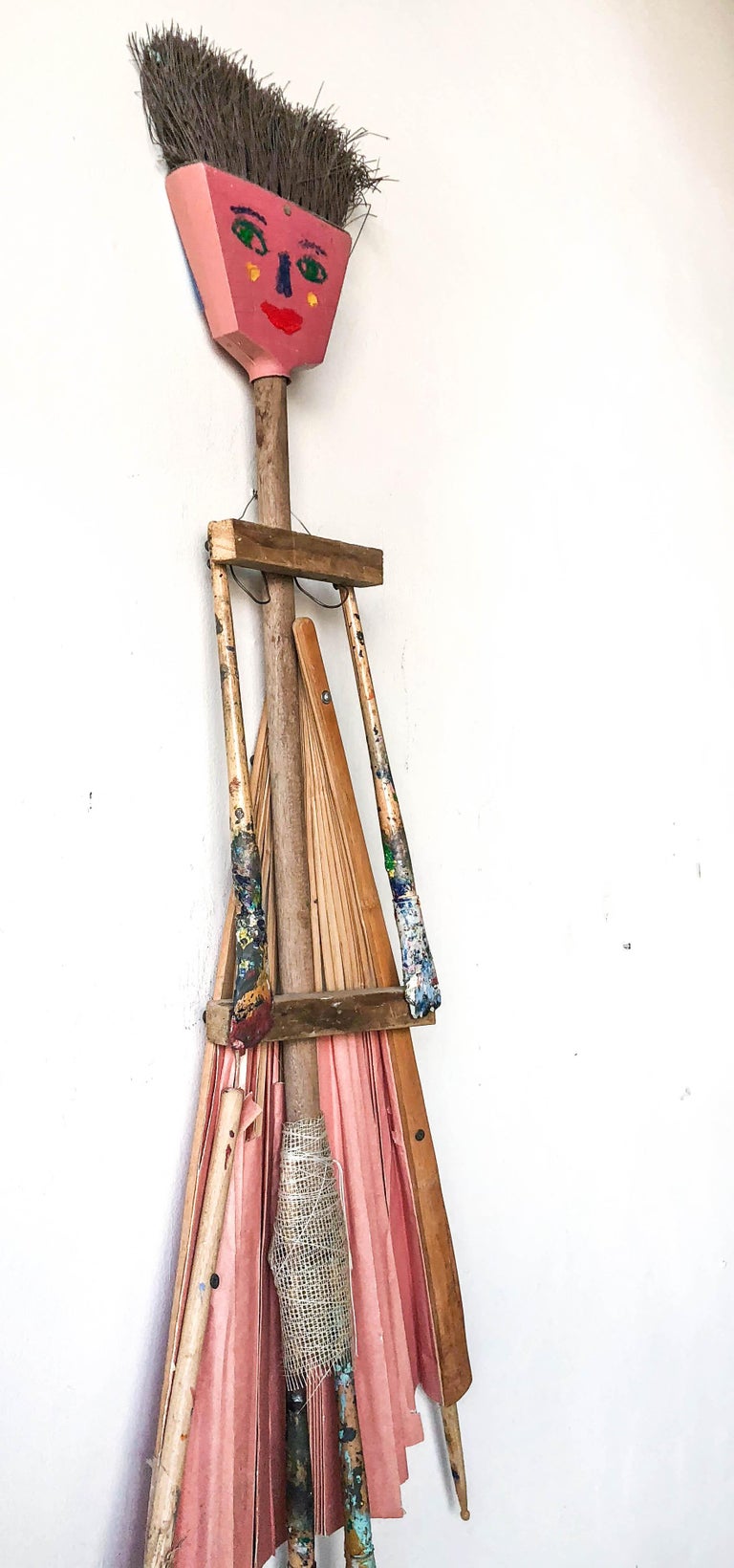 Rick Borg - Bettanin Broom Woman with Found Objects//Folk Art For Sale ...