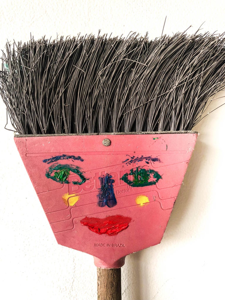 Rick Borg - Bettanin Broom Woman with Found Objects//Folk Art For Sale ...