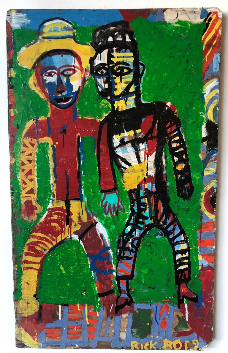 Rick Borg - Backyard Moment on Found Wood//Folk Art For Sale at 1stDibs ...